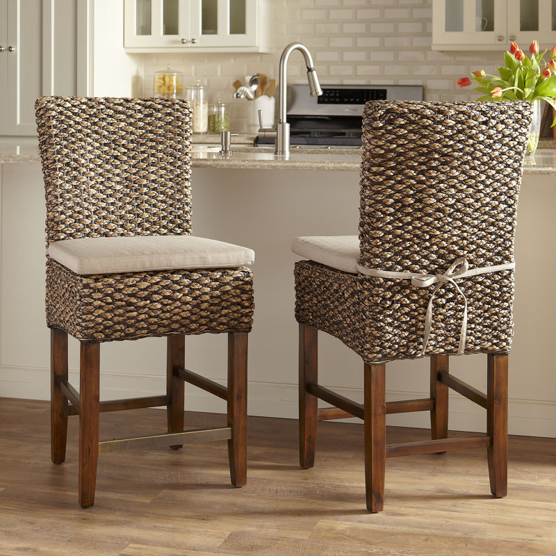 Birch Lane™ 2475 Woven Seagrass Bar Stool And Reviews Wayfair